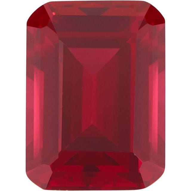 Emerald Step Cut Lab Created Loose Ruby Gemstone – Nodeform
