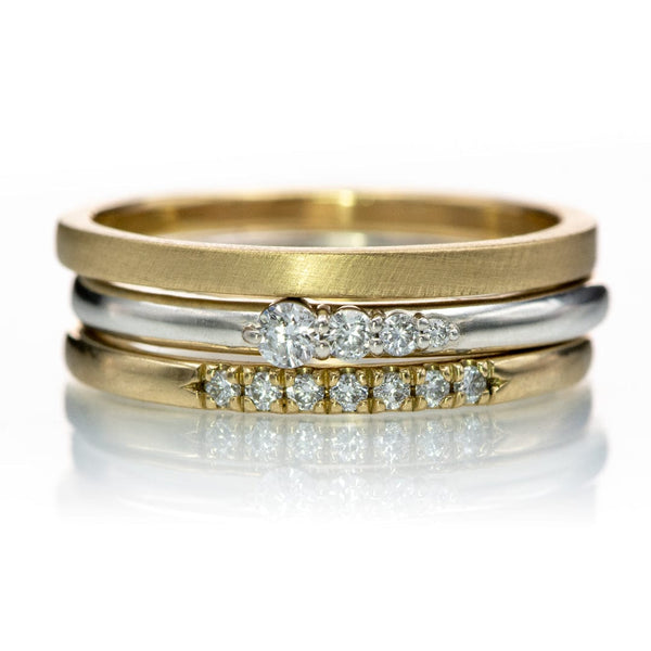 Gabrielle Band - Gradient Diamonds Stacking Wedding Anniversary Ring ...