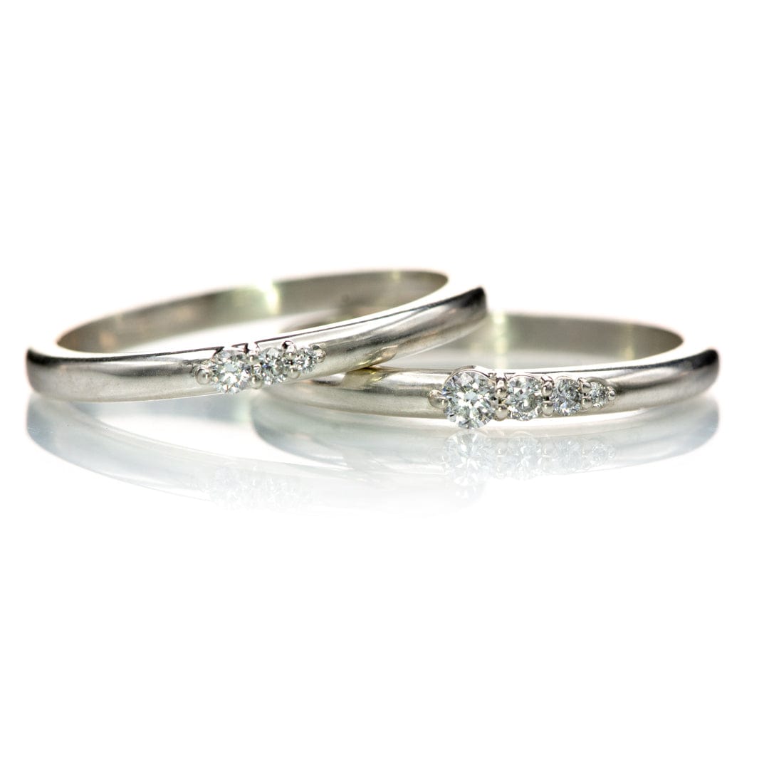 Gabrielle Band - Gradient Diamonds Stacking Wedding Anniversary Ring ...