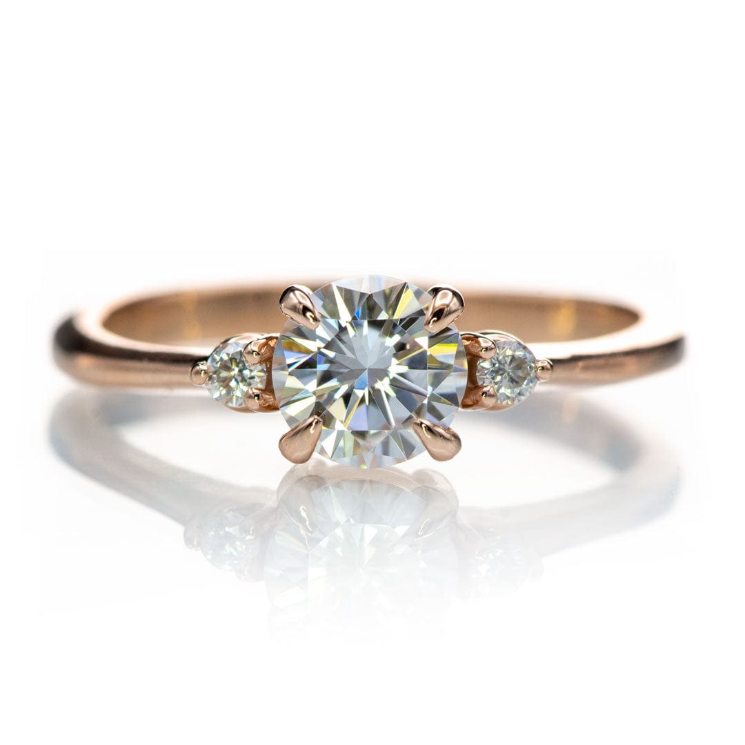 Tess - Three Stone Prong Set Moissanite Engagement Ring – Nodeform