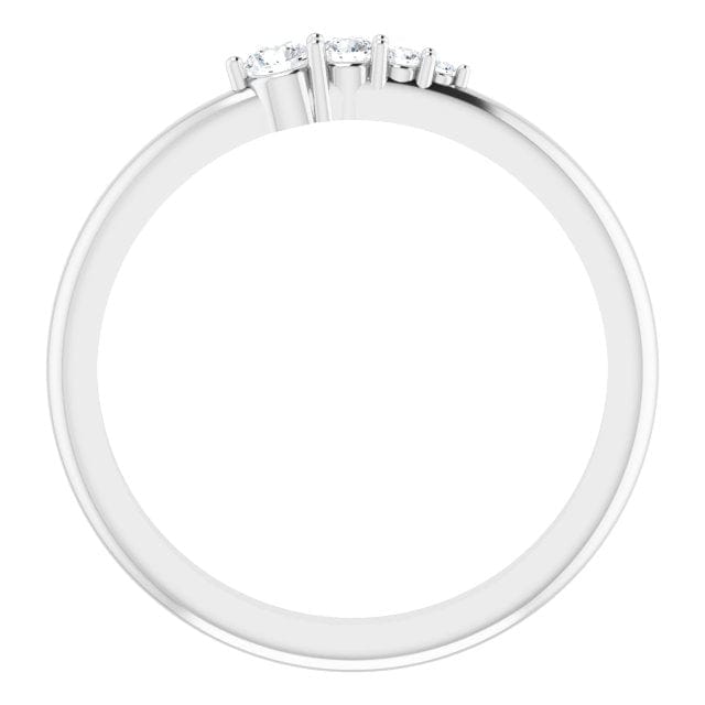 Gabrielle Band - Gradient Diamonds Stacking Wedding Anniversary Ring ...