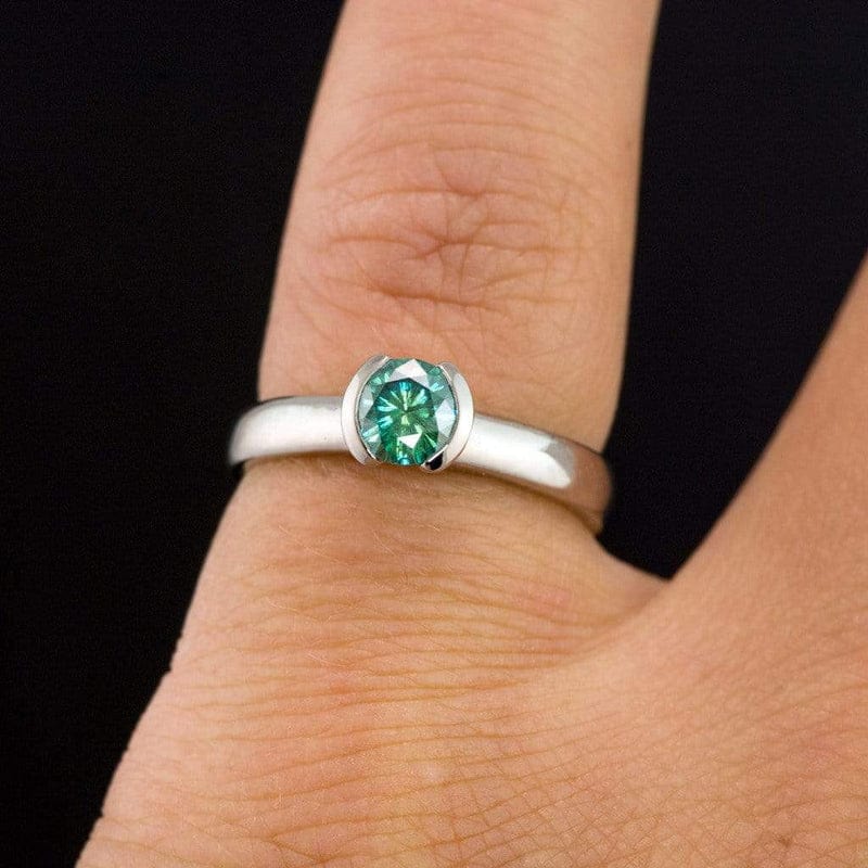 light green gemstone ring