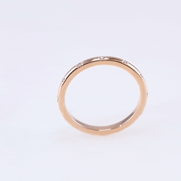 Estrella Band - Narrow Star Set Diamond Eternity Stacking Wedding or A ...